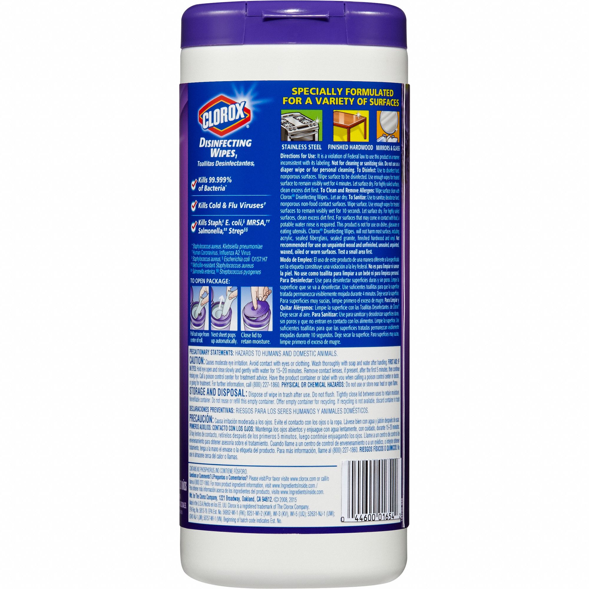 CLOROX Disinfecting Wipes: Canister, 35 ct Container Size, Ready to Use ...