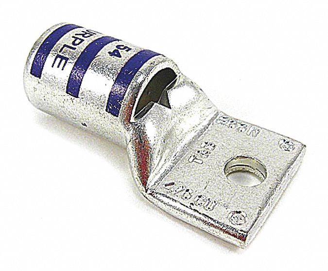 Compression Lug,4/0 Awg,L 1.90 In,Pur - 22DE46|54167 - Grainger