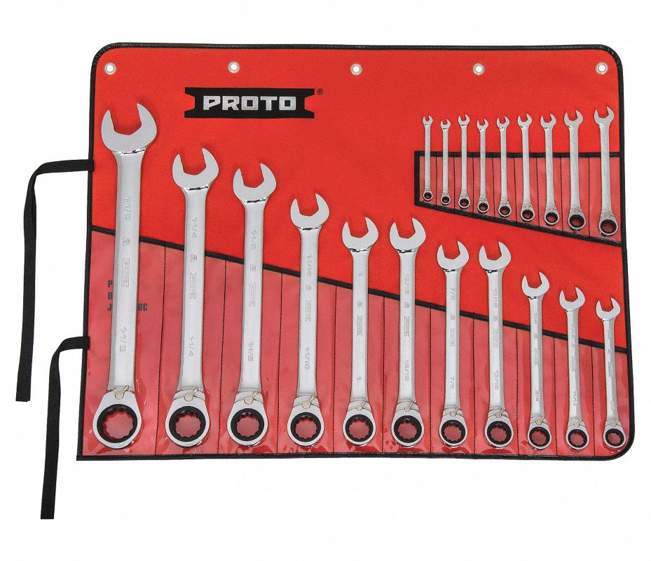 PROTO Juego de Llaves Combinadas 20 herramientas Acero Aleado 5" a 19-5/16" - Juegos de Llaves ...
