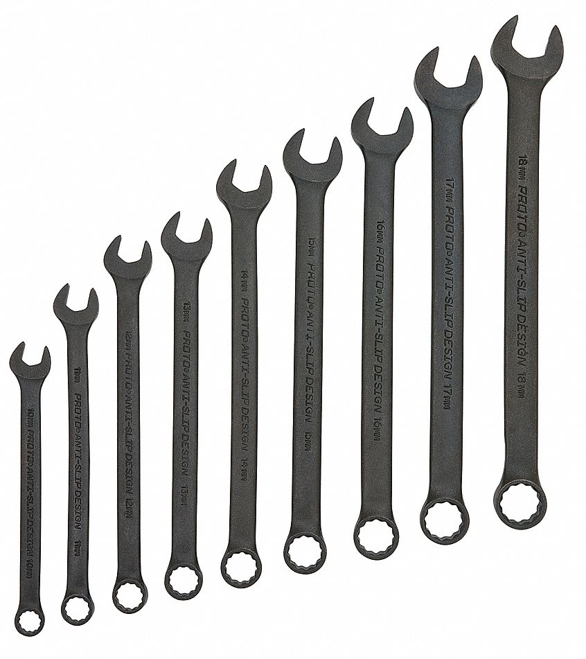 Combination Wrench Set, Full Polish - Grainger