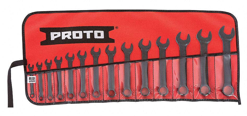 Combination Wrench Set, Black Oxide - Grainger