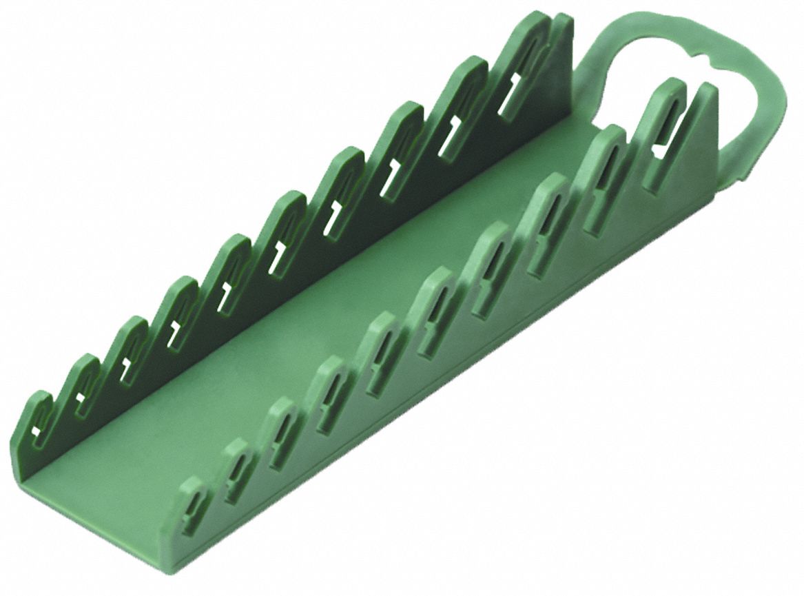 SK PROFESSIONAL TOOLS, Green, 2 5/16 in Overall Wd, Wrench Rack ...
