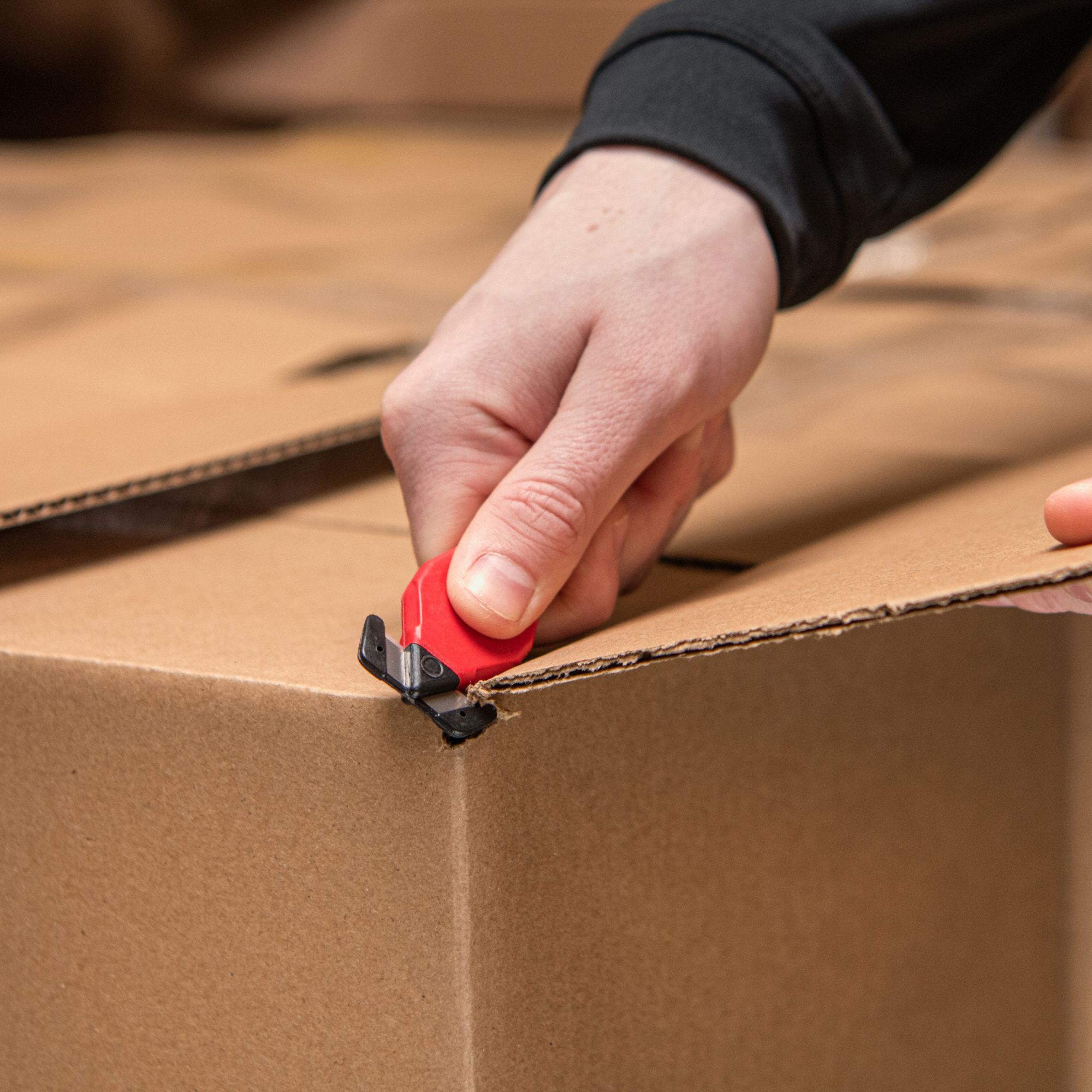 KLEVER Hook-Style Safety Cutter: 6 1/2 in Overall Lg, Straight Handle ...