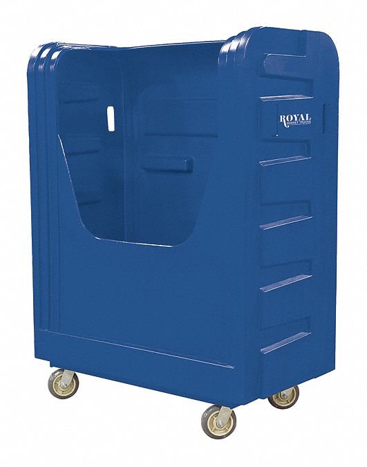 ROYAL BASKET TRUCKS, Blue, (4) Swivel, Bulk Linen Cart - 22E976|G48-BLX ...