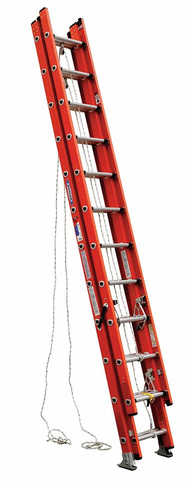 WERNER, 32 ft Ladder Size, Fiberglass, Extension Ladder - 22E981|D6232 ...