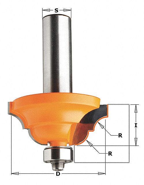 CMT Roman Ogee Cut Profile Router Bit: Fractional Inch, Carbide Tipped ...