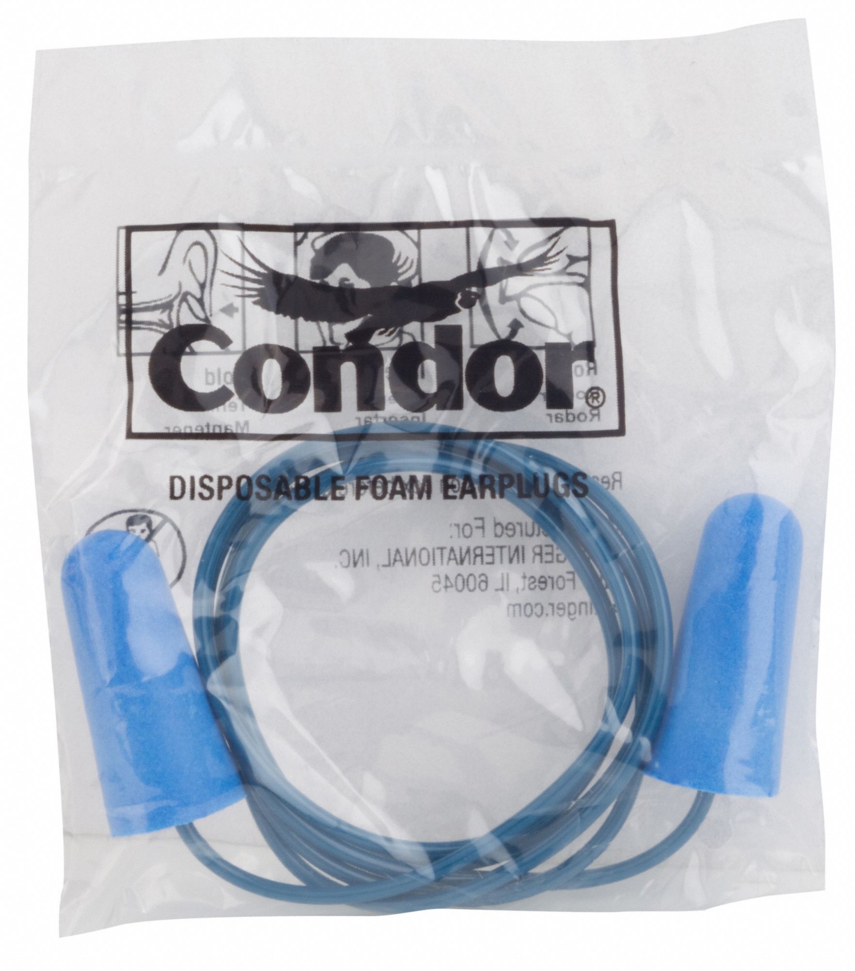 CONDOR Ear Plugs: Bullet, 32 dB NRR, Metal-Detectable, Corded ...