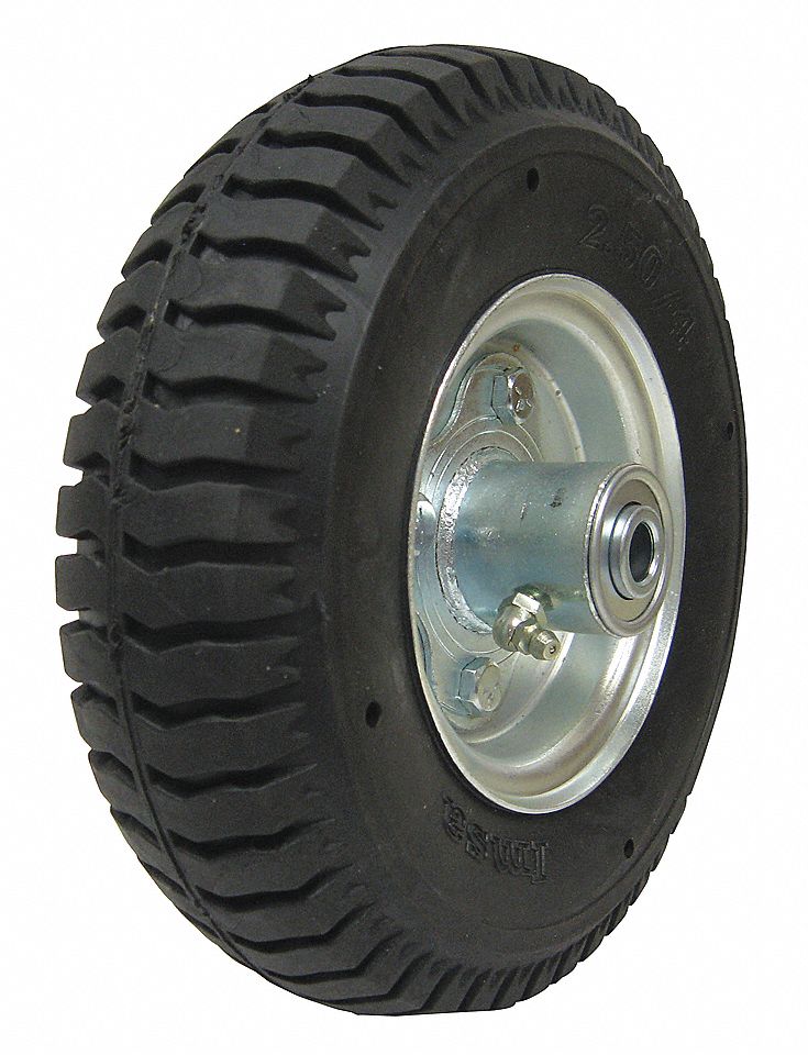 COLSON MONO PNEUMATIC WHEEL, BALL BEARING, 440 LBS/RIBBED/SYMMETRICAL ...