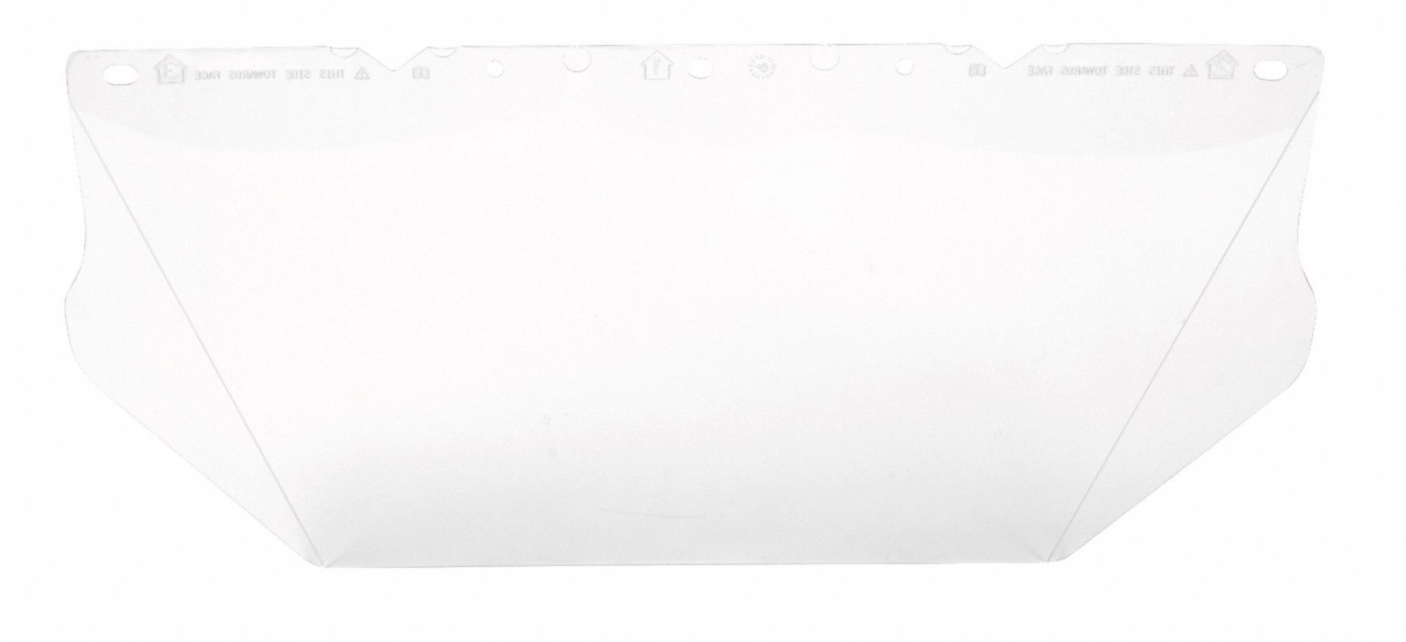 MSA, 17 in Overall Wd, 8 in Overall Ht, Face Shield Visor - 22EY56 ...