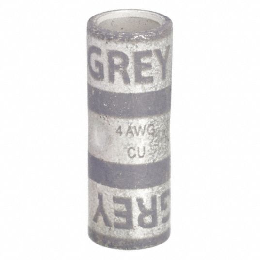 POWER FIRST, 4 AWG Wire Size, Gray Code, Open Barrel Splice - 22EZ17 ...