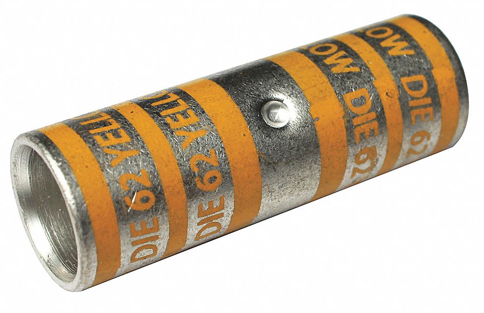 POWER FIRST, 250 kcmil Wire Size, Yellow Code, Open Barrel Splice ...