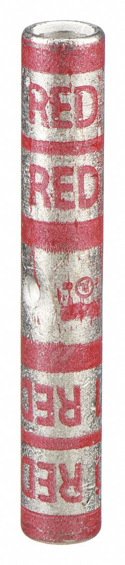 POWER FIRST SPLICE, LONG BARREL,RED,8AWG,2-WAY - Two Way Compression ...