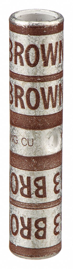 POWER FIRST, 2 AWG Wire Size, Brown Code, Open Barrel Splice - 22EZ33 ...
