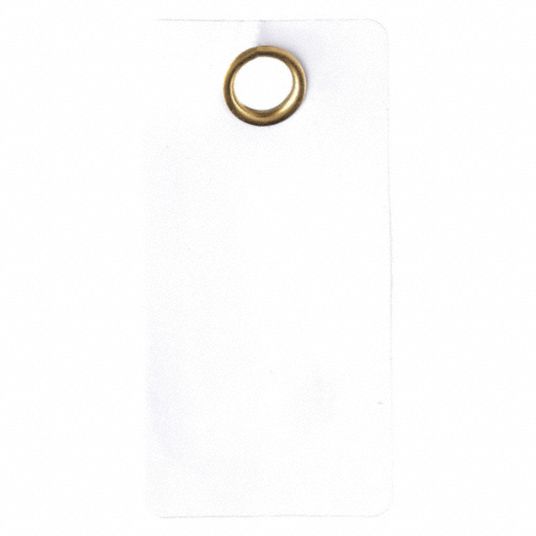 Blank Tag, PVC, Height: 2 3/4 in, Width: 1 3/8 in - Grainger