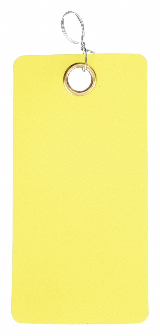 Blank Tag, PVC, Height: 3 3/4 in, Width: 1 7/8 in - Grainger