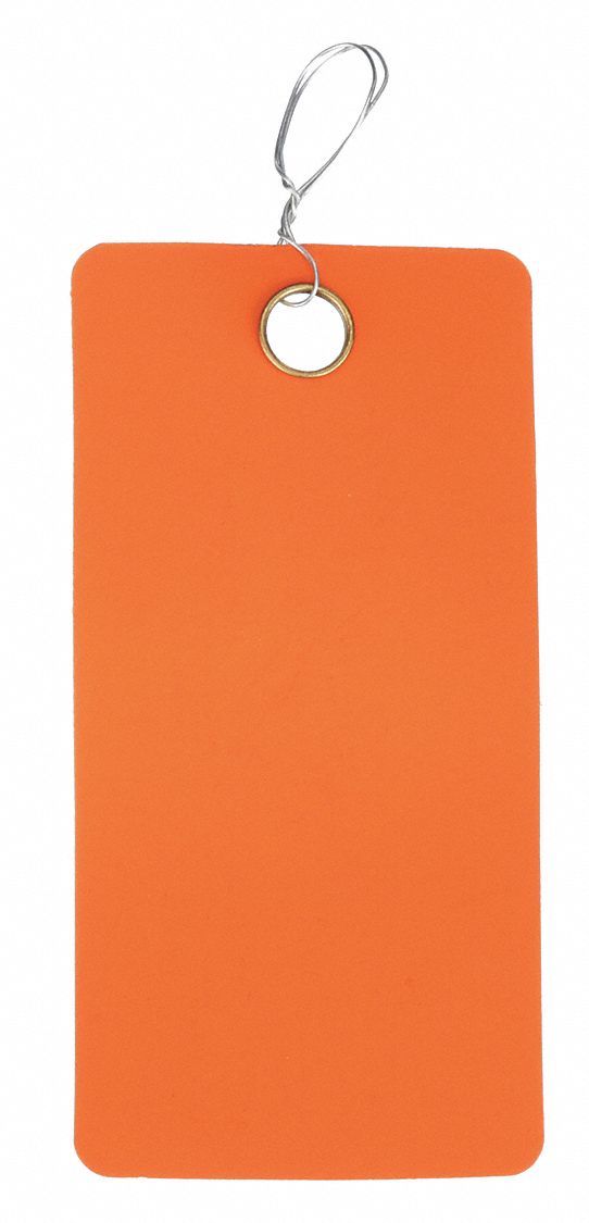 Blank Tag, PVC, Height: 3 3/4 in, Width: 1 7/8 in - Grainger