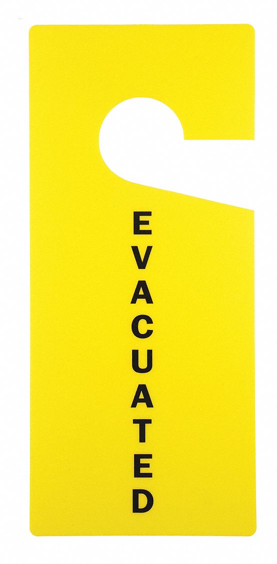 Tag, Height 9", Width 4", Yellow, PK 10 - Grainger