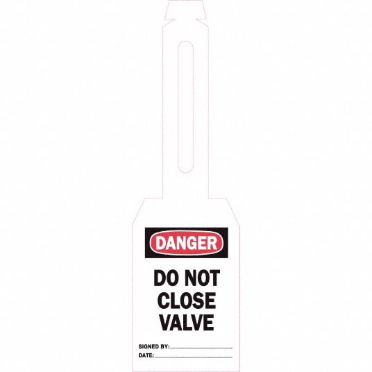 Danger Tag, Height 5-1/4", Width 3-1/4", White, PK 25 - Grainger