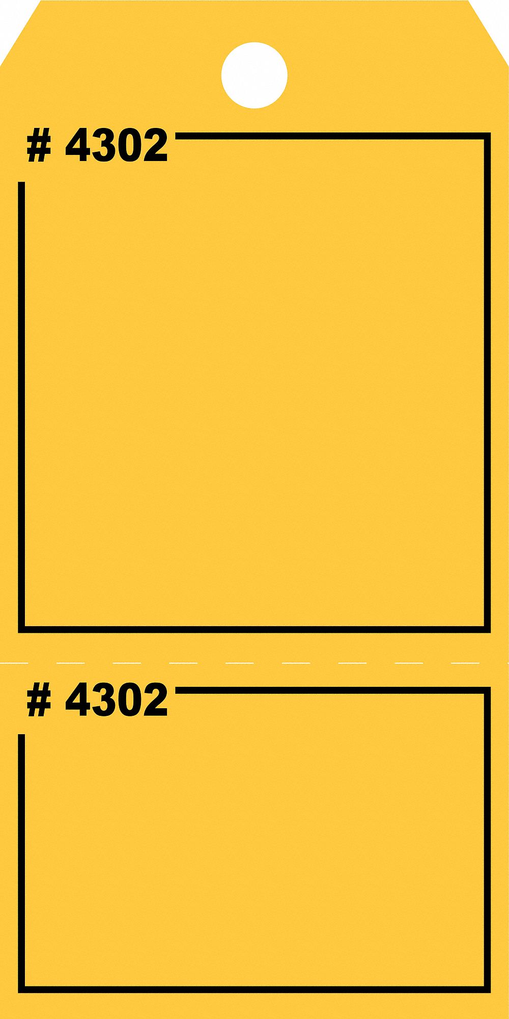 Blank Tag, Cardstock, Height: 5 3/4 in, Width: 2 7/8 in - Grainger