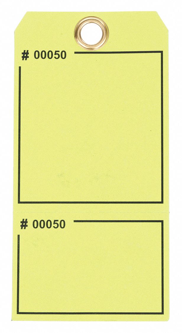 Blank Tag, Cardstock, Height: 5 3/4 in, Width: 2 7/8 in - Grainger