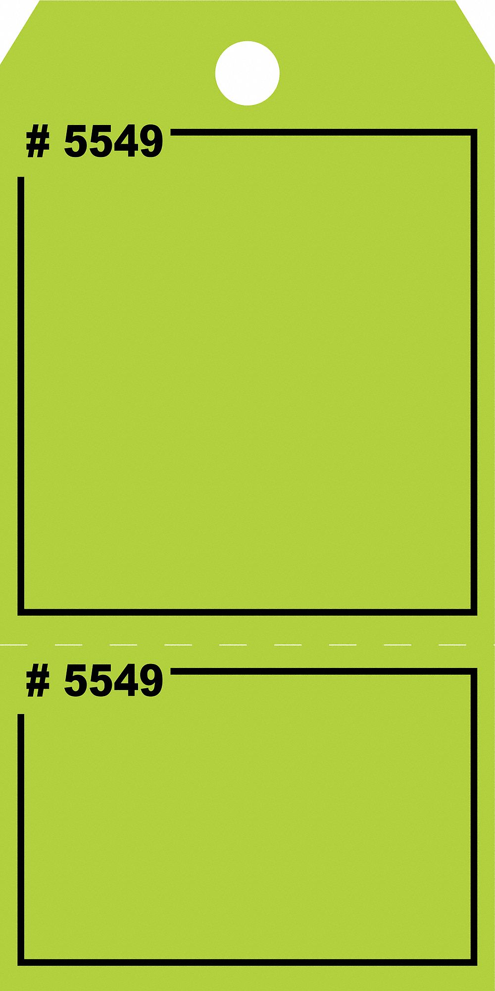 Blank Tag, Cardstock, Height: 5 3/4 in, Width: 2 7/8 in - Grainger