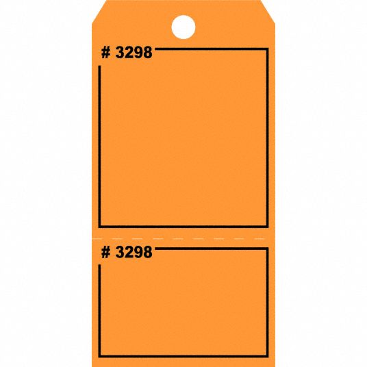Blank Tag, Cardstock, Height: 5 3/4 in, Width: 2 7/8 in - Grainger