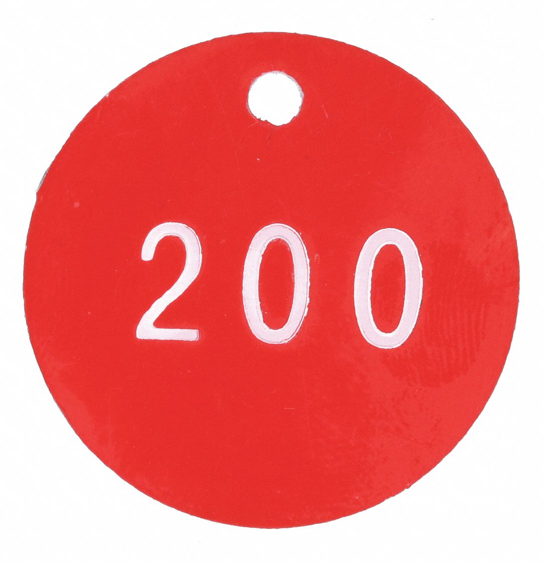Plastic, 1 1/8 in Dia, Numbered Tag - 22FC68|22FC68 - Grainger