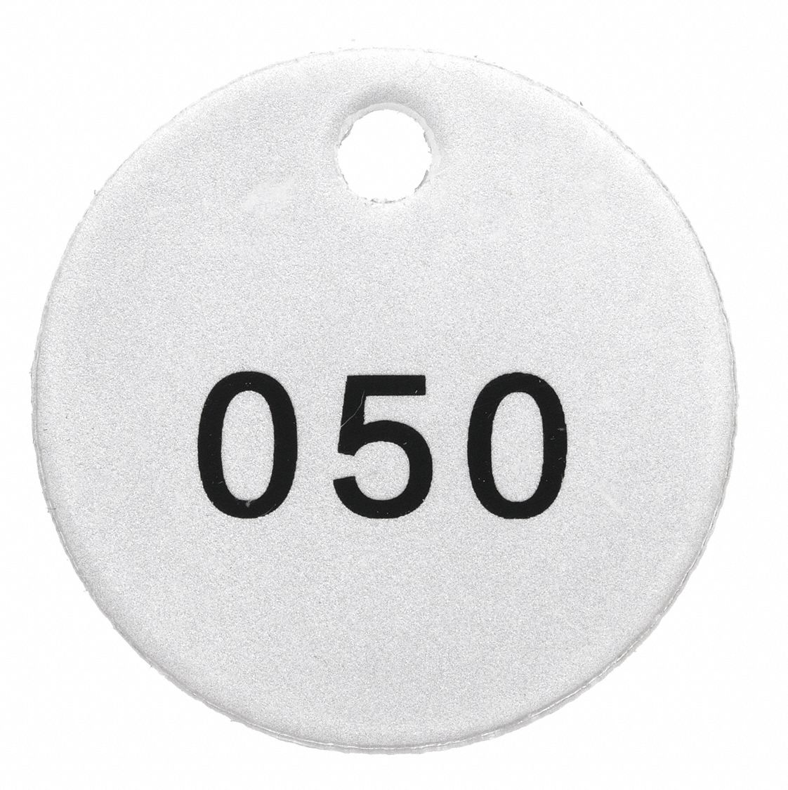 Plastic, 1 1/2 in Dia, Numbered Tag - 22FC77|22FC77 - Grainger