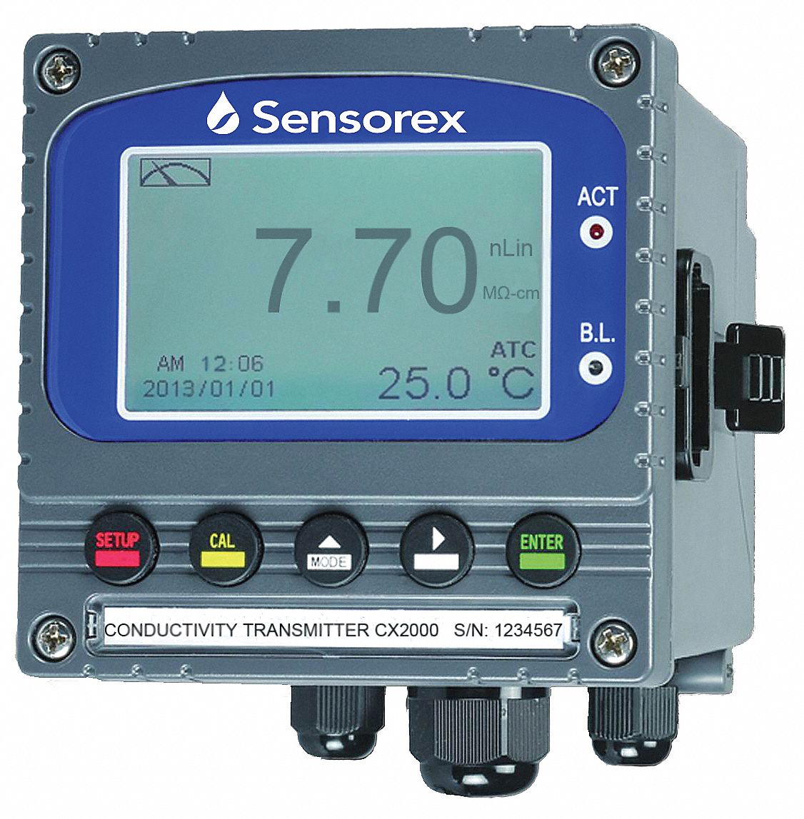 SENSOREX, Conductivity, 200 mS/cm Conductivity Range - Max, Online ...