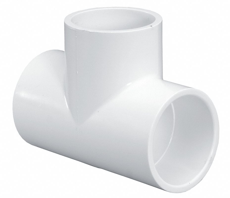 GRAINGER APPROVED Unión T de PVC, 3/4", Toma x Toma x Toma ...