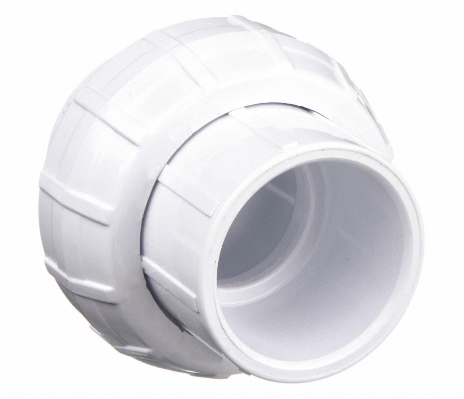 APPROVED VENDOR Unión de PVC, 1-1/2", Toma x Toma - Aditamentos de ...