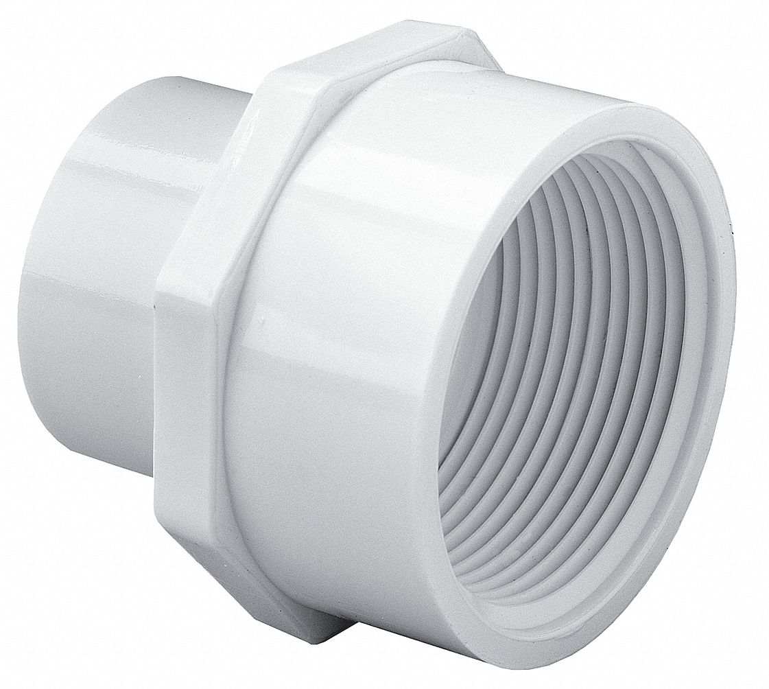 GRAINGER APPROVED PVC Reducer Socket X FNPT 1 In X 3 4 In Pipe Size 