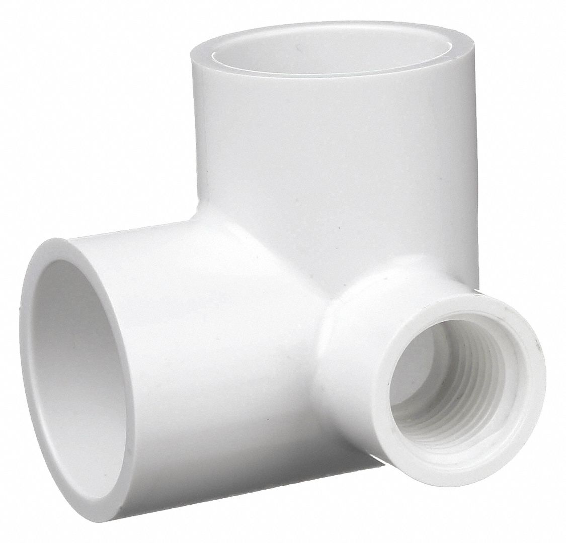 Schedule 40, PVC, Tee Pipe Fitting - 22FL38|414101 - Grainger