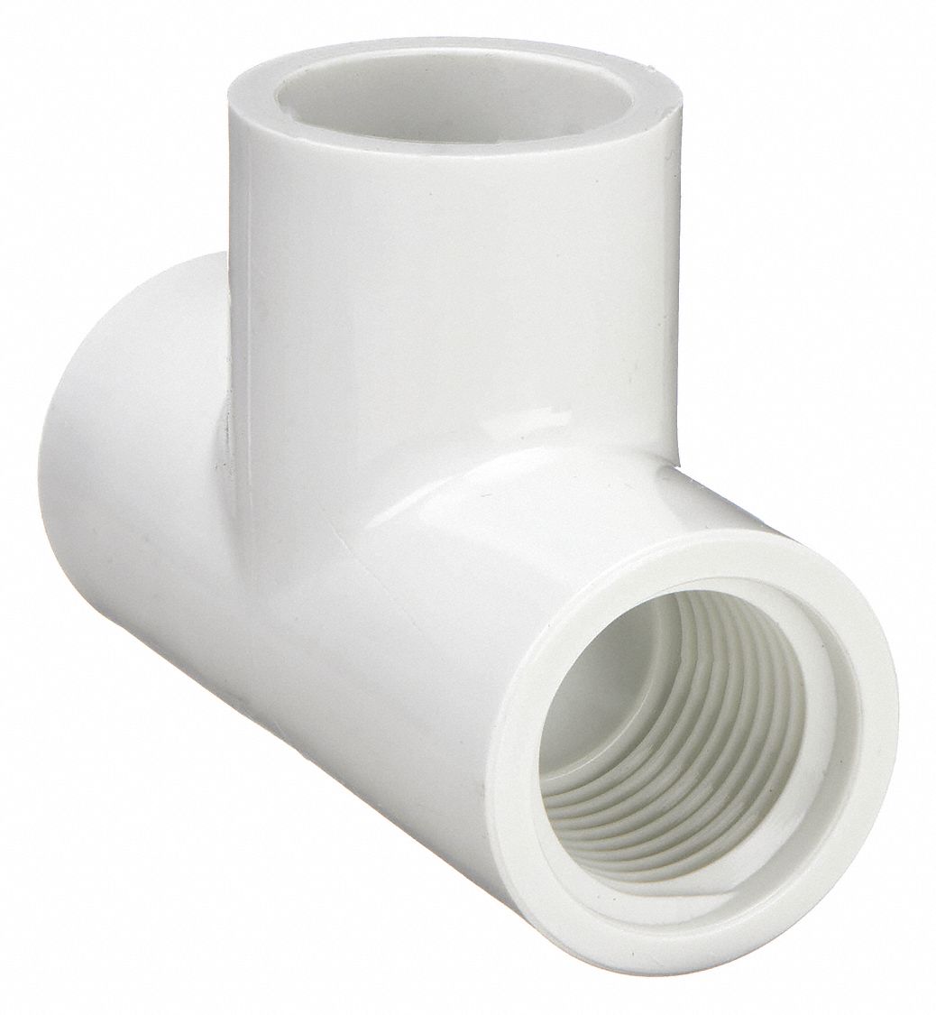 Schedule 40, PVC, Tee Pipe Fitting - 22FL39|403007 - Grainger