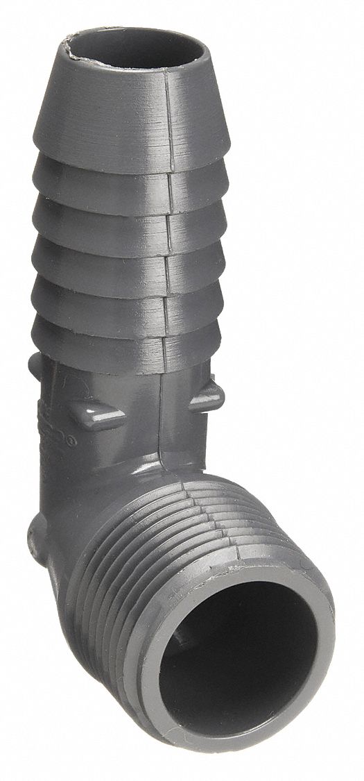 APPROVED VENDOR INSERT ELBOW,90 DEG,3/4 IN,200 PSI,GRAY - Plastic and ...