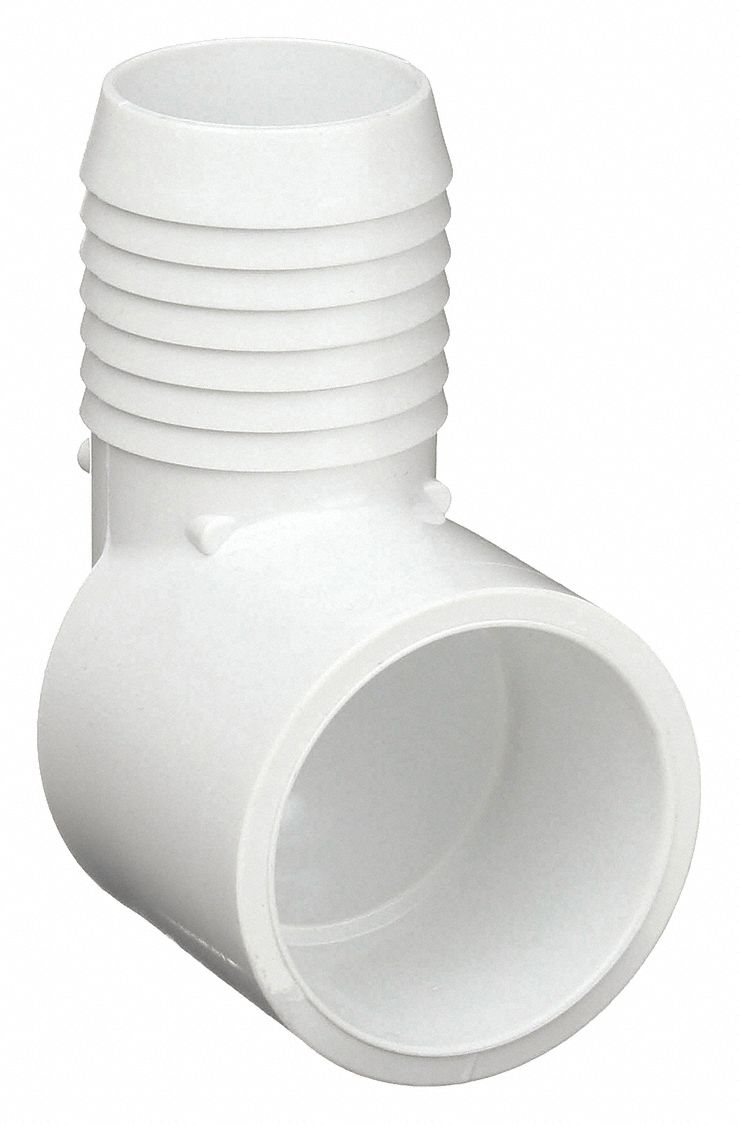 1 1/2 in x 1 1/2 in Fitting Pipe Size, Male Insert x Female Socket, 90 ...