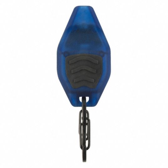 Keychain Flashlight, Plastic, Maximum Lumens Output: 16, Blue, 3.18 in ...
