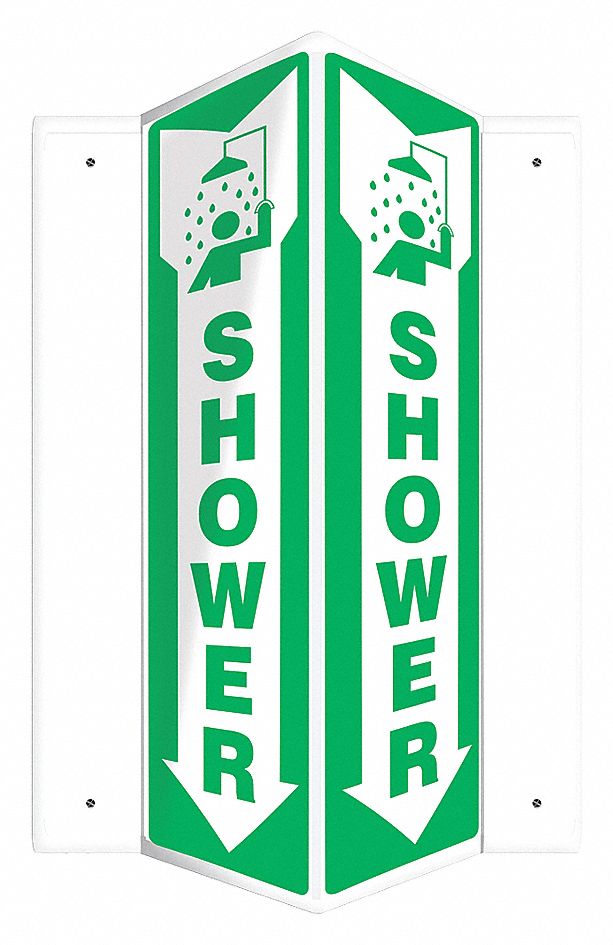 ACCUFORM SIGNS SIGN,SHOWER,18X7-1/2 - Office and Facility Signs ...