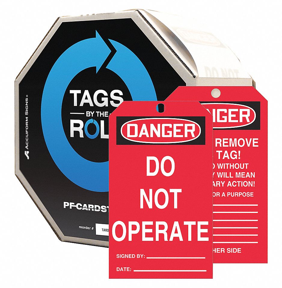 ACCUFORM SIGNS DGR TG BY THE ROLL,6-1/4 X 3,PK100 - 26882 - ACFTAR106 ...