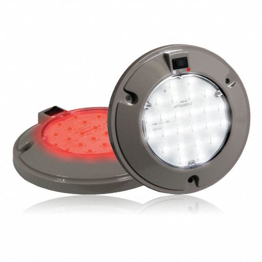 MAXXIMA, Round, 12.8V DC, Dome Light - 22JC93|M84434RW - Grainger