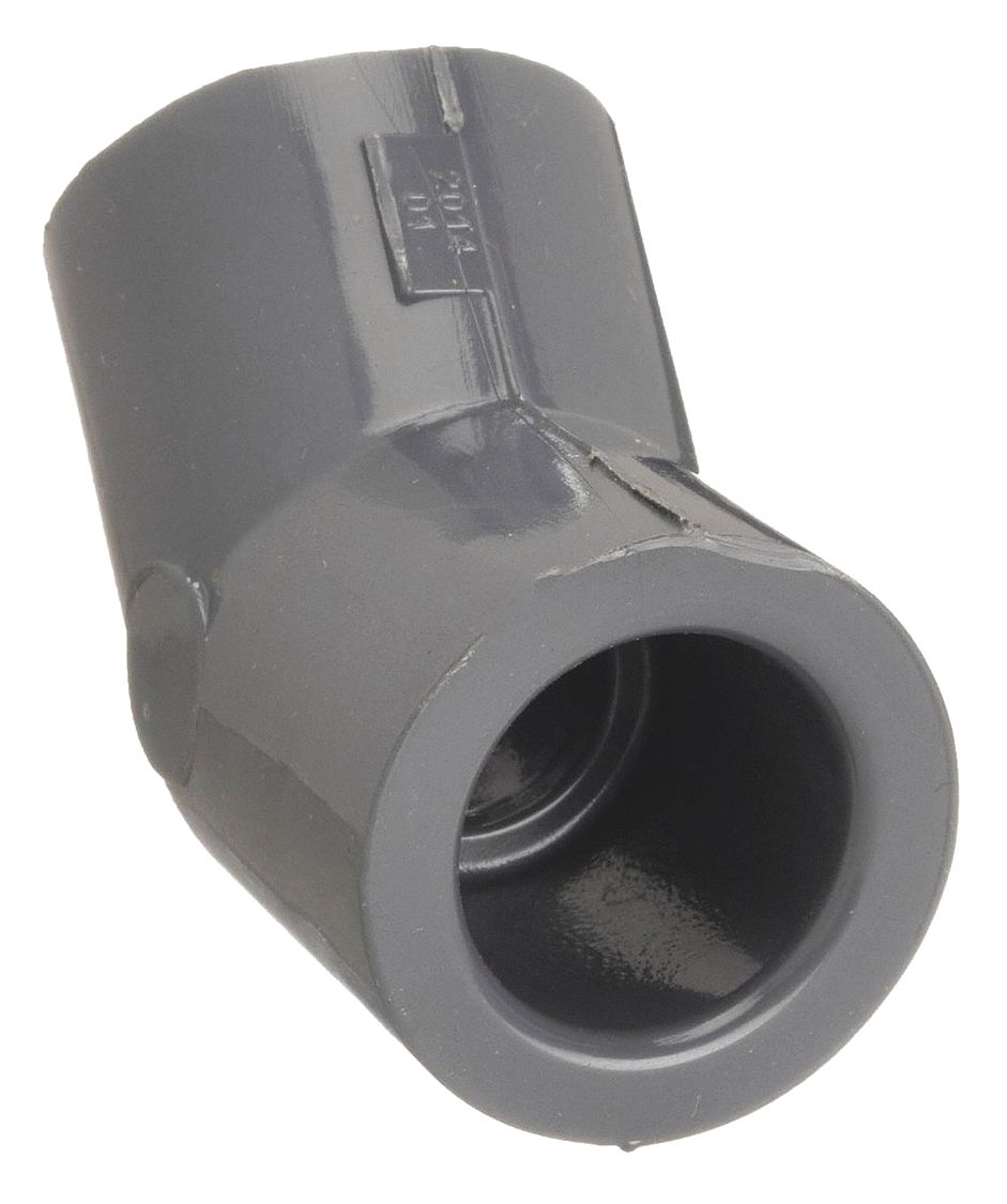 3/8 in x 3/8 in Fitting Pipe Size, Schedule 80, 45° Elbow - 22JY45|817 ...