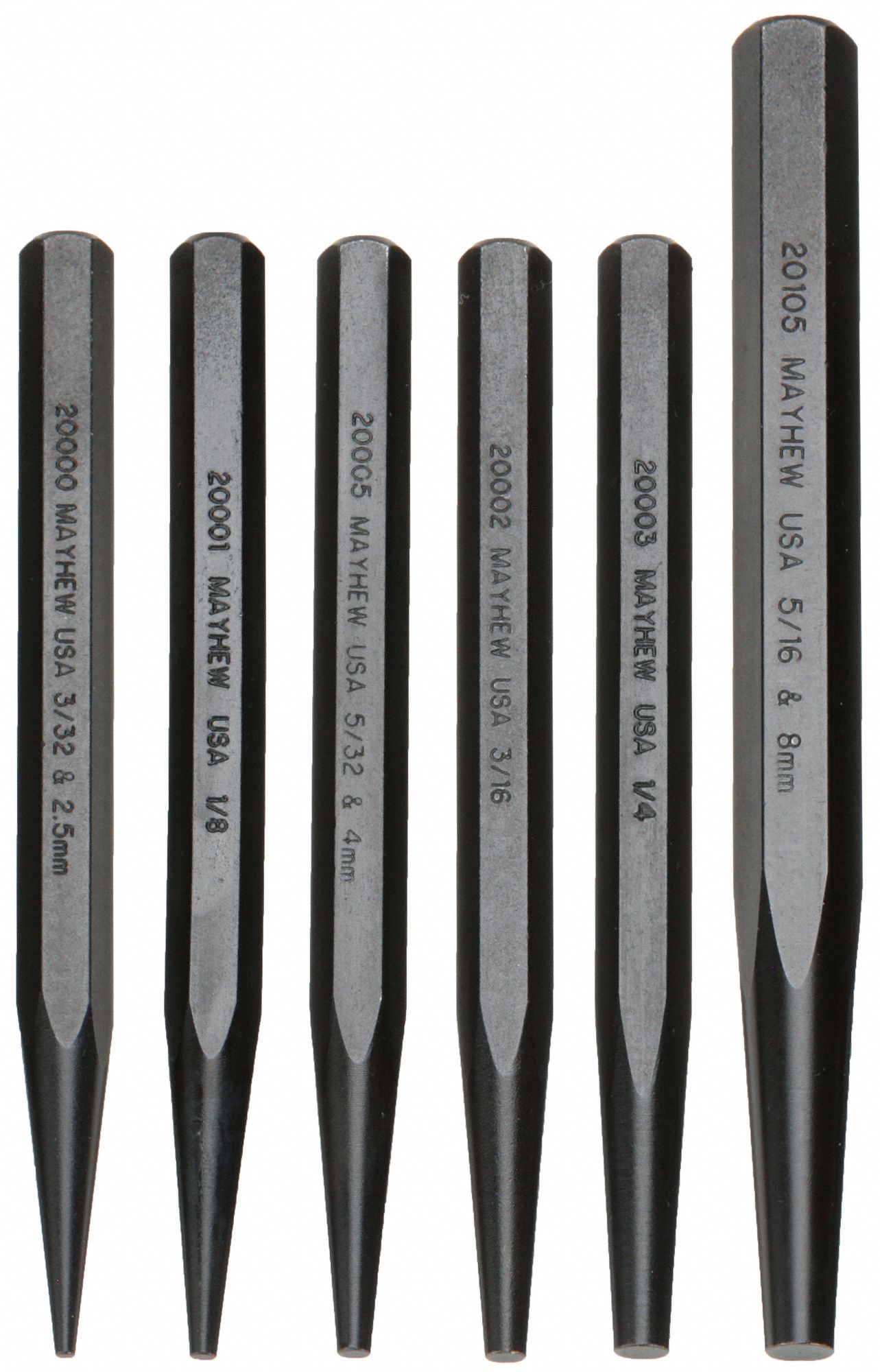 1/4 in_1/8 in_3/16 in_3/32 in_5/16 in_5/32 in Tip Dia, 5 in_6 in ...