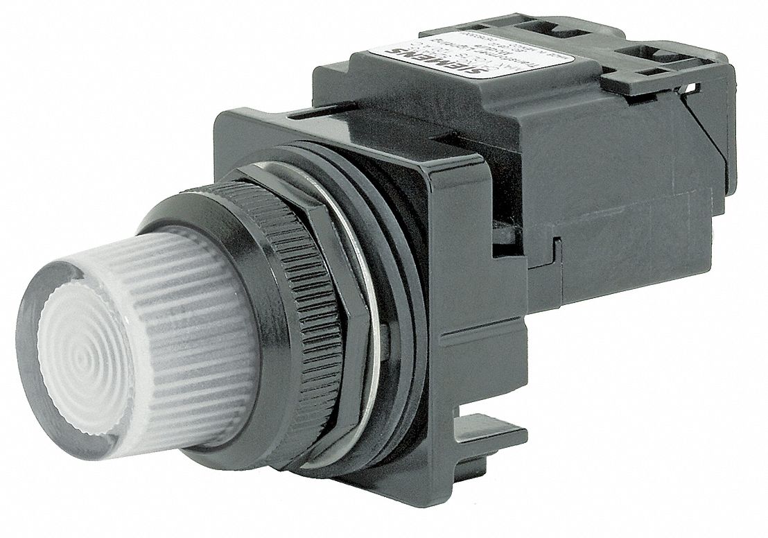 SIEMENS, 30 mm Panel Mounting Size, White, Pilot Light - 22KL70 ...