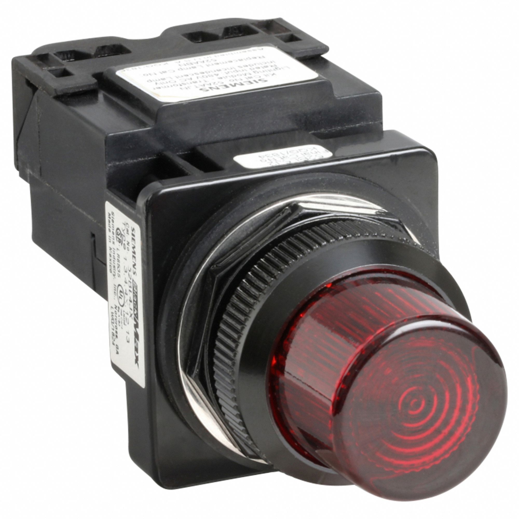 SIEMENS, 30 mm Panel Mounting Size, Red, Pilot Light - 22KL63|52BL5J2 ...