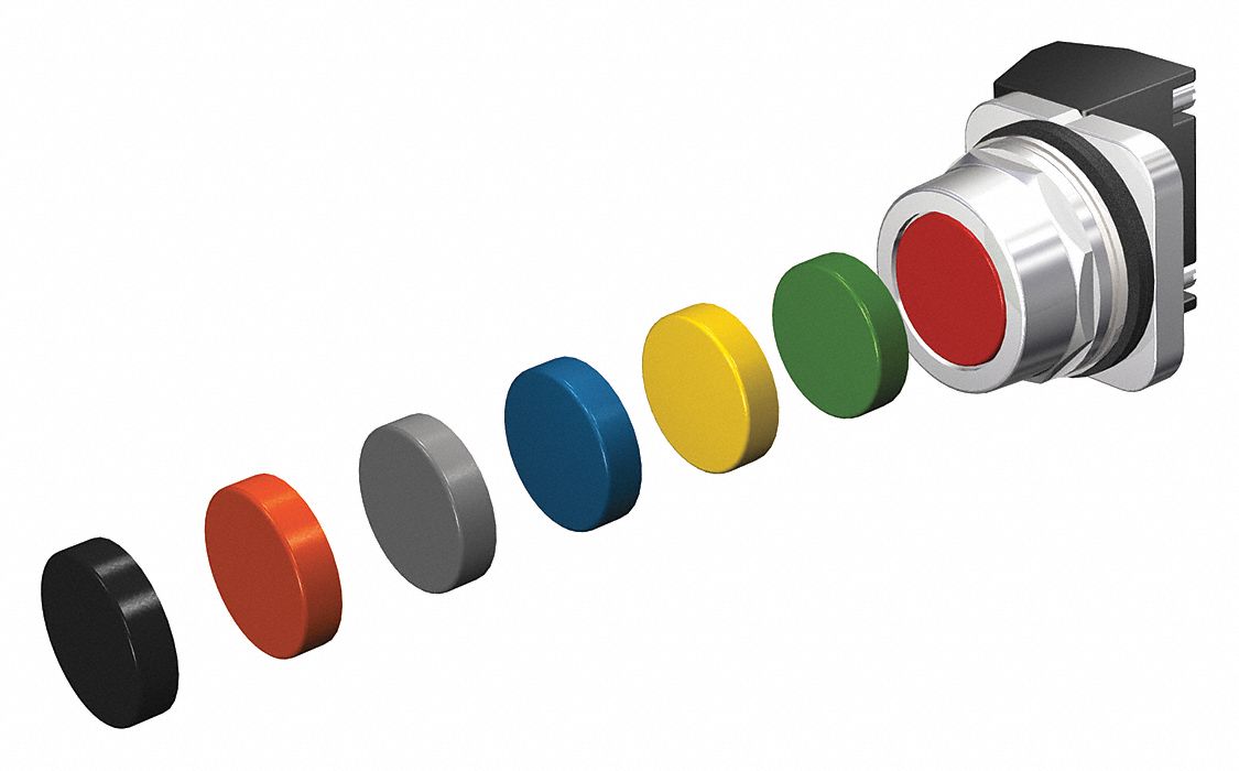 SIEMENS Non-Illuminated Push Button, 30 mm, Momentary Push, Flush ...