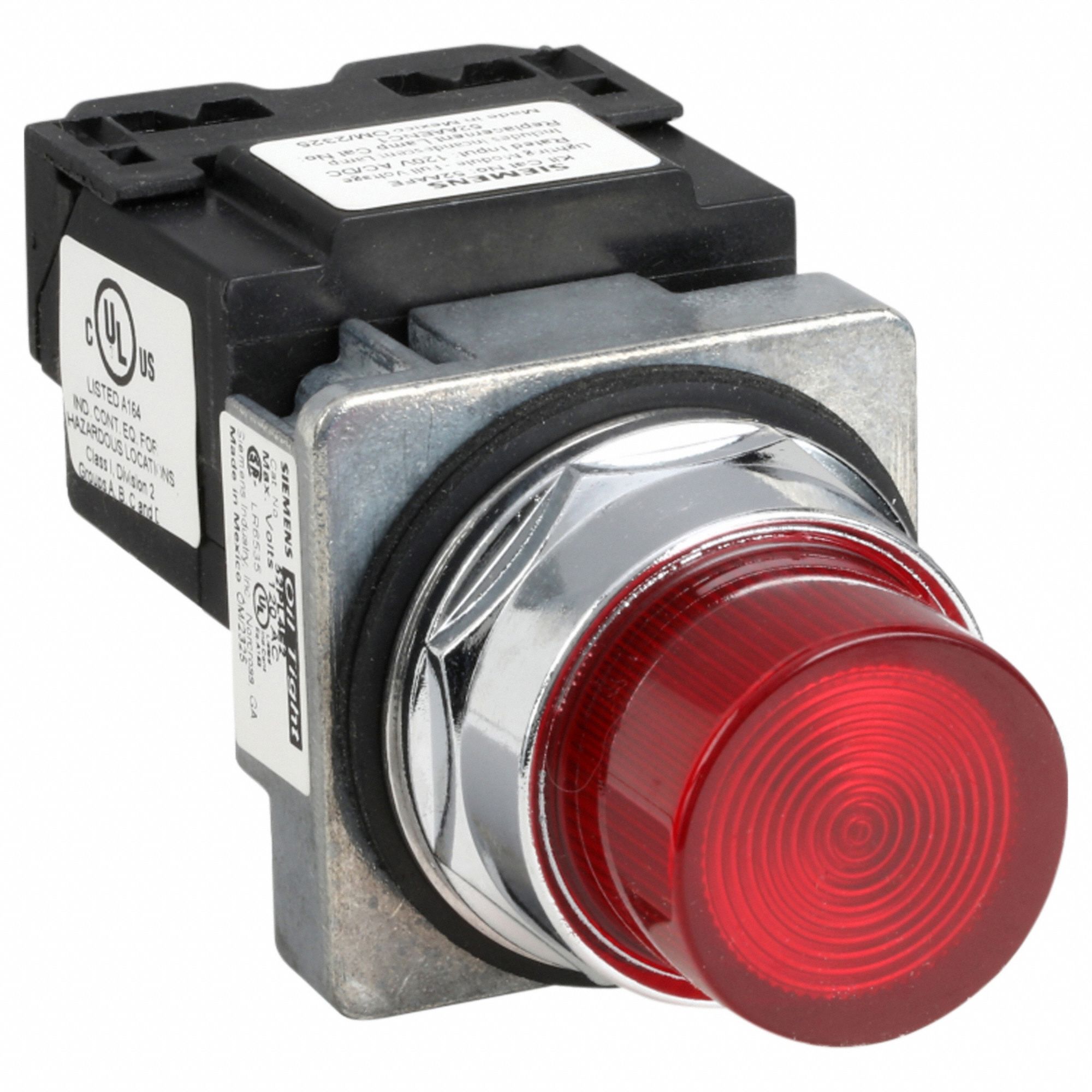 SIEMENS, 30 mm Panel Mounting Size, Red, Pilot Light - 22KR81|52PL4E2 ...