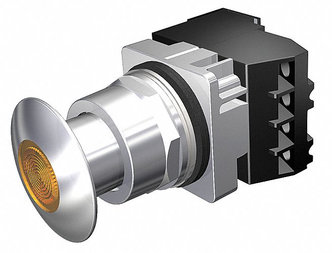SIEMENS, Illuminated, Mushroom Head Profile, Mushroom Head Push Button - 22KT72|52PP2G9AB - Grainger