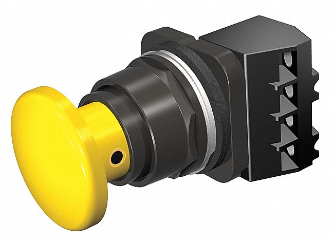 Non-Illuminated Push Button, 30mm, Momentary, 40 mm Mushroom Head ...