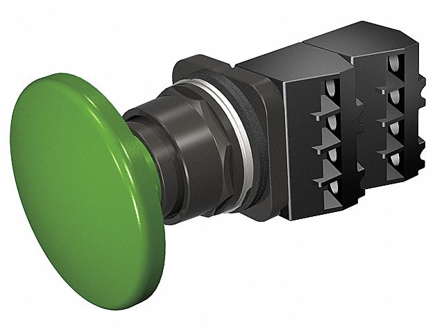 Non-Illuminated Push Button, 30mm, Momentary, 65 mm Mushroom Head ...