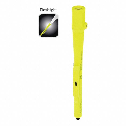 Penlight, Plastic, Maximum Lumens Output: 50, Green, 6.80 in - Grainger